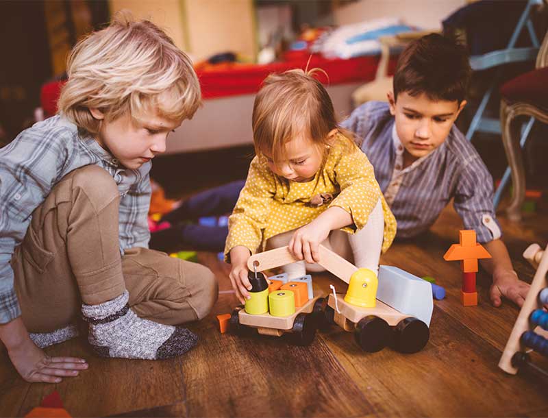 Young Children Playing Together